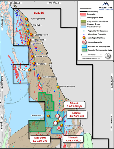 Stelar Metals reveals new large-scale LCT pegmatites at Trident Lithium ...