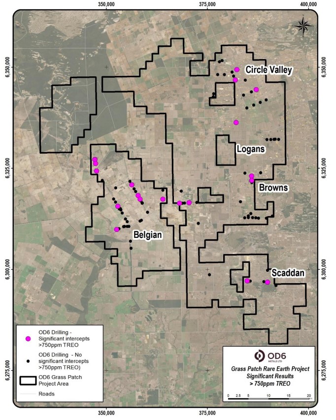 OD6 Metals hits high-grade clay-hosted rare earths in maiden drilling ...