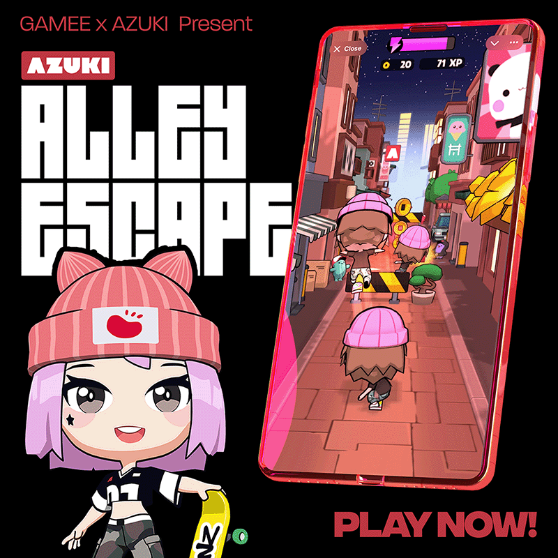 Animoca's GAMEE and Azuki partner to launch Azuki Alley Escape