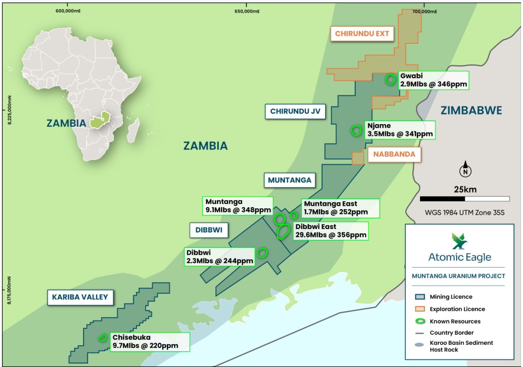 Atomic Eagle grows Chisebuka uranium footprint in Zambia | ASX:AEU