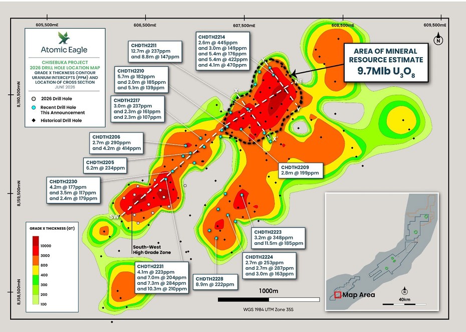 Atomic Eagle grows Chisebuka uranium footprint in Zambia | ASX:AEU
