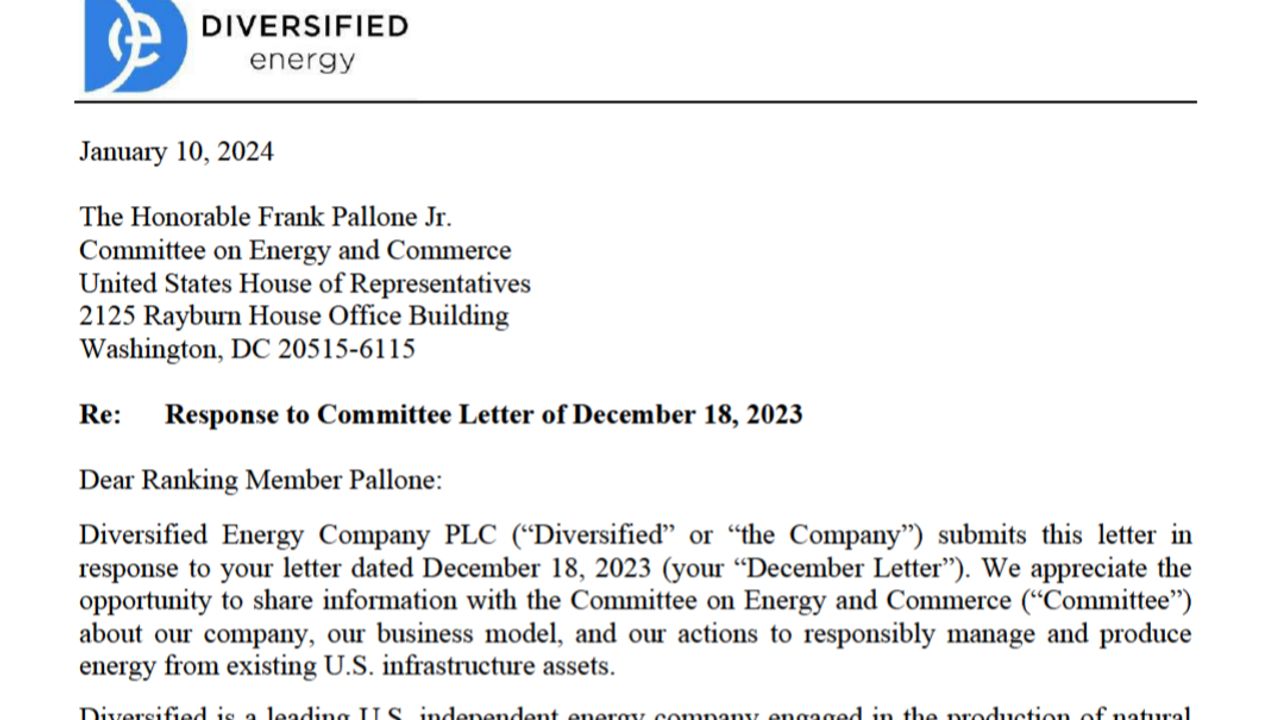 Diversified Energy responds to US energy committee letter | LSE:DEC ...