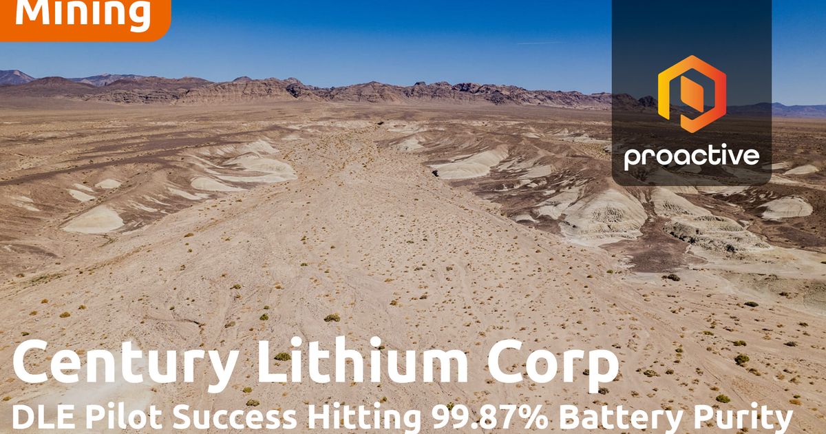 Century Lithium achieves breakthrough in direct lithium with high ...