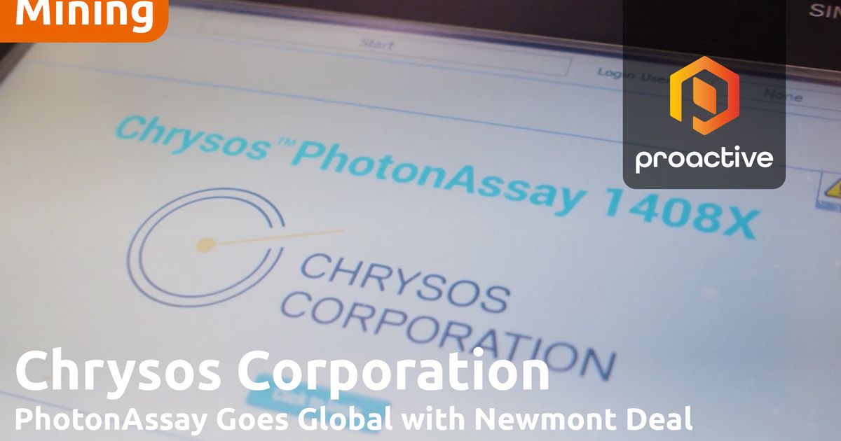 Dirk Treasure on Chrysos Corporation's global growth of PhotonAssay ...