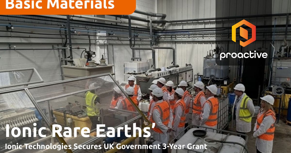 Ionic Rare Earths wins major UK government funding | ASX:IXR, OTC:IXRRF
