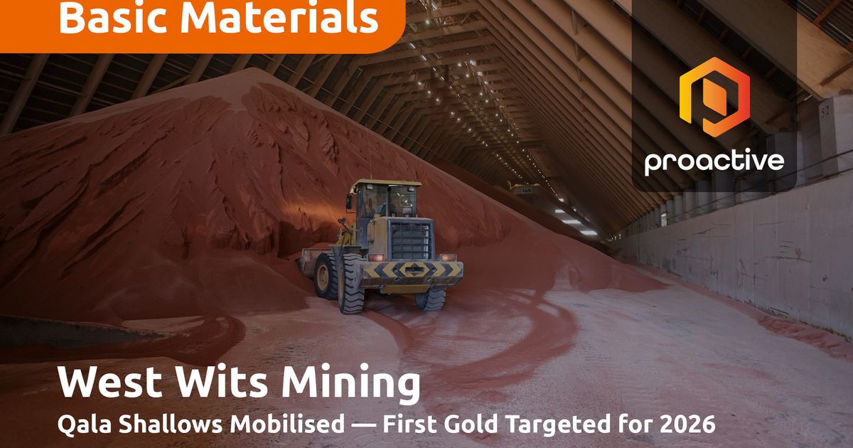 West Wits Mining mobilises for full-scale development at Qala Shallows ...