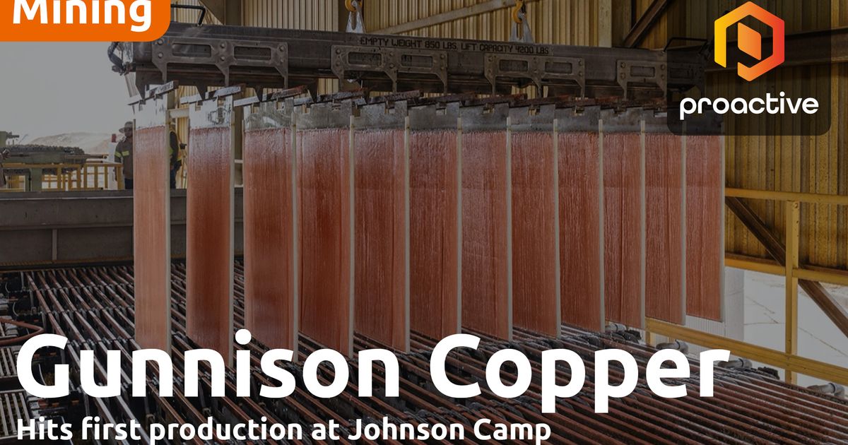 Gunnison Copper achieves first production at Johnson Camp mine ...