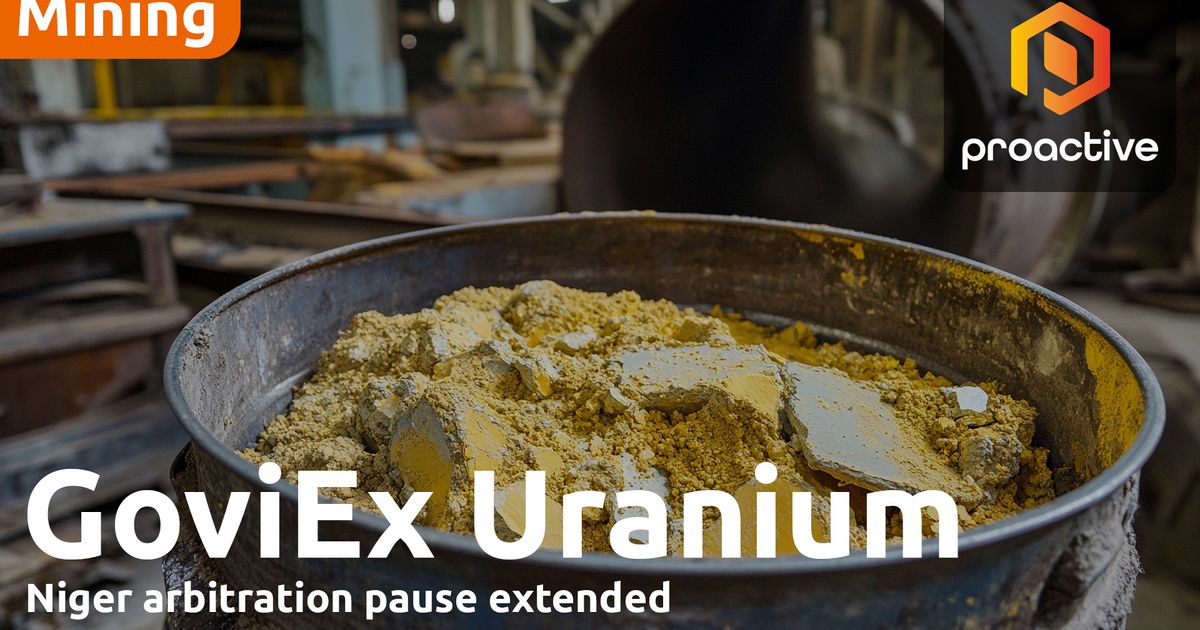 GoviEx Uranium on extension of Niger arbitration, Tombador transaction ...