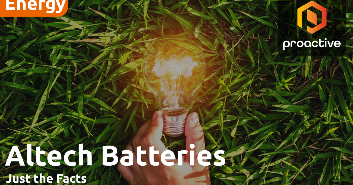 Just the Facts: Altech’s CERENERGY® Battery receives highest 'Dark ...