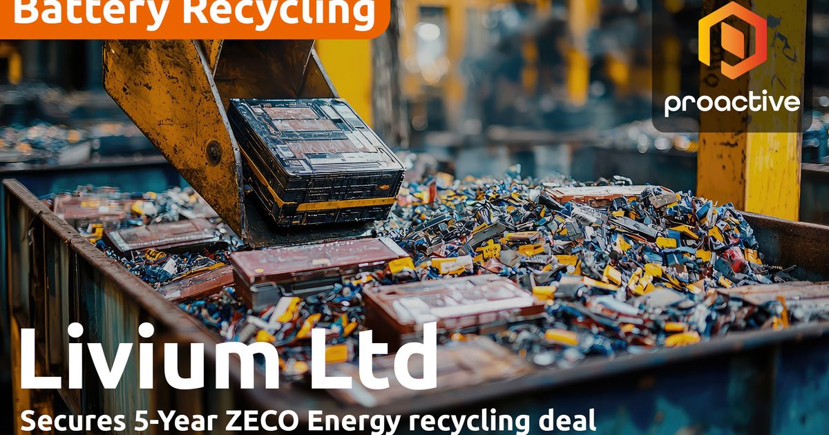 Livium signs exclusive five-year recycling agreement with ZECO Energy ...