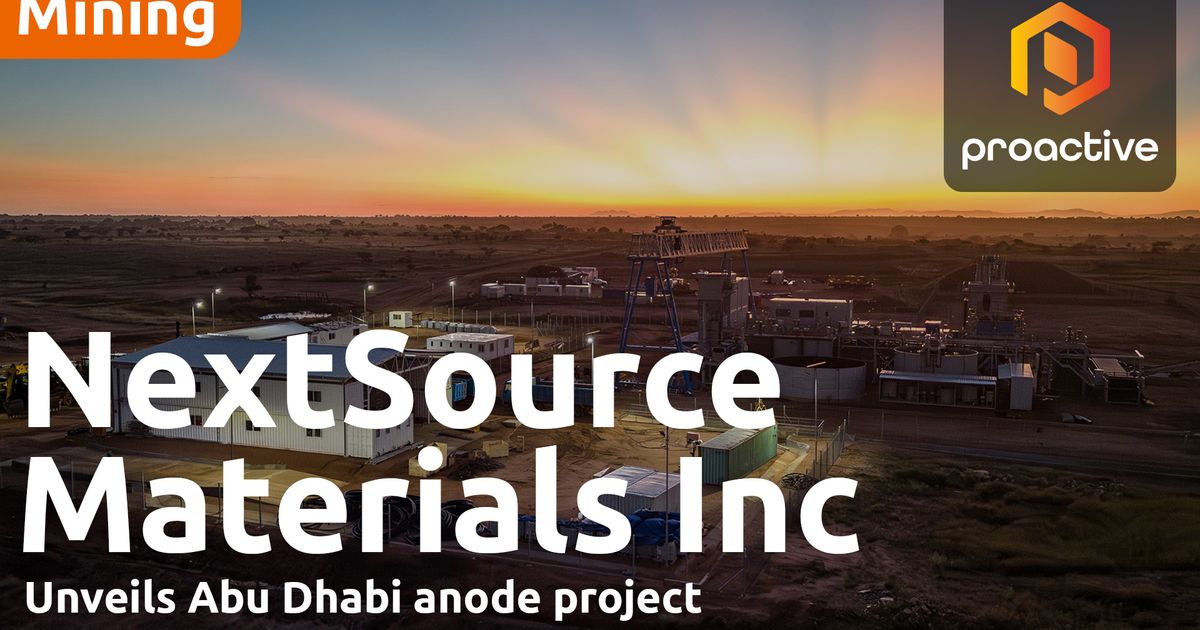 NextSource Materials CEO says positive study results for UAE facility ...