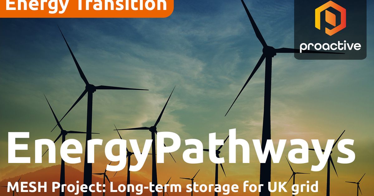 EnergyPathways' MESH project: long-term energy storage for UK grid | AIM:EPP