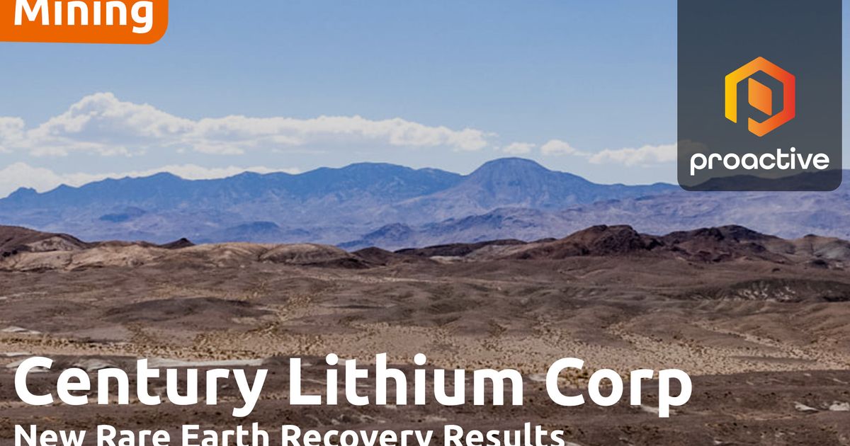 Century Lithium reports breakthrough results in rare earth recovery ...