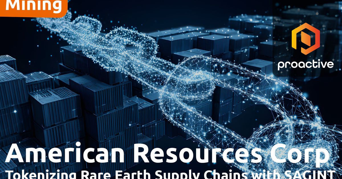 ReElement and SAGINT partner on blockchain tokenization to strengthen critical mineral ...