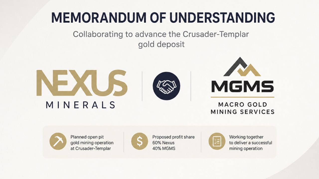 Nexus Minerals signs MOU to advance Crusader-Templar gold deposit | ASX:NXM