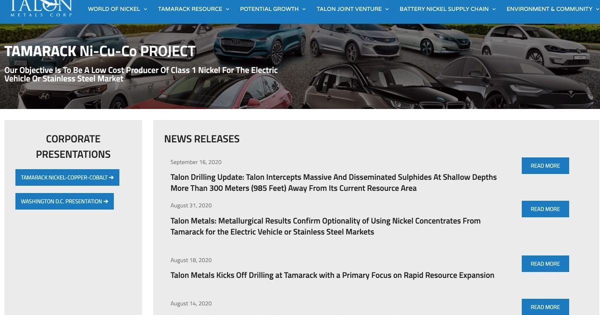 Talon Metals Corp new interactive website allows investors to learn ...