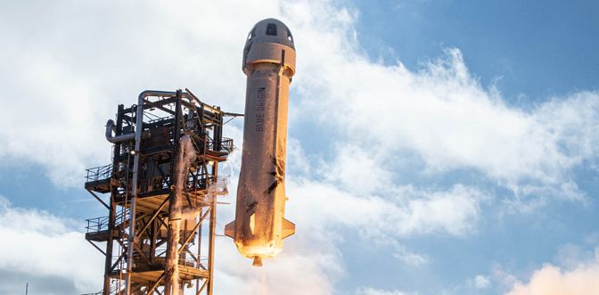 Amazon.com founder Jeff Bezos flies into space on Blue Origin rocket today