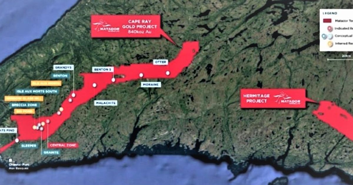 Matador Mining delivers till sampling results highlighting new Cape Ray ...