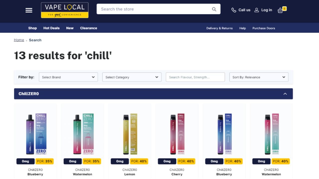 Chill Brands nicotine-free products listed with leading UK vaping ...